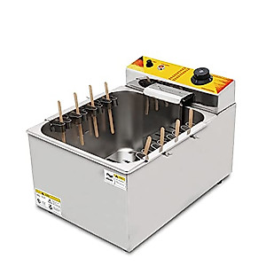 Koalalko Commercial Korean Cheese Hot Dog Fryer 8 Hooks Catering Equipment Corn Dog Electric Deep Fryers Making Machine