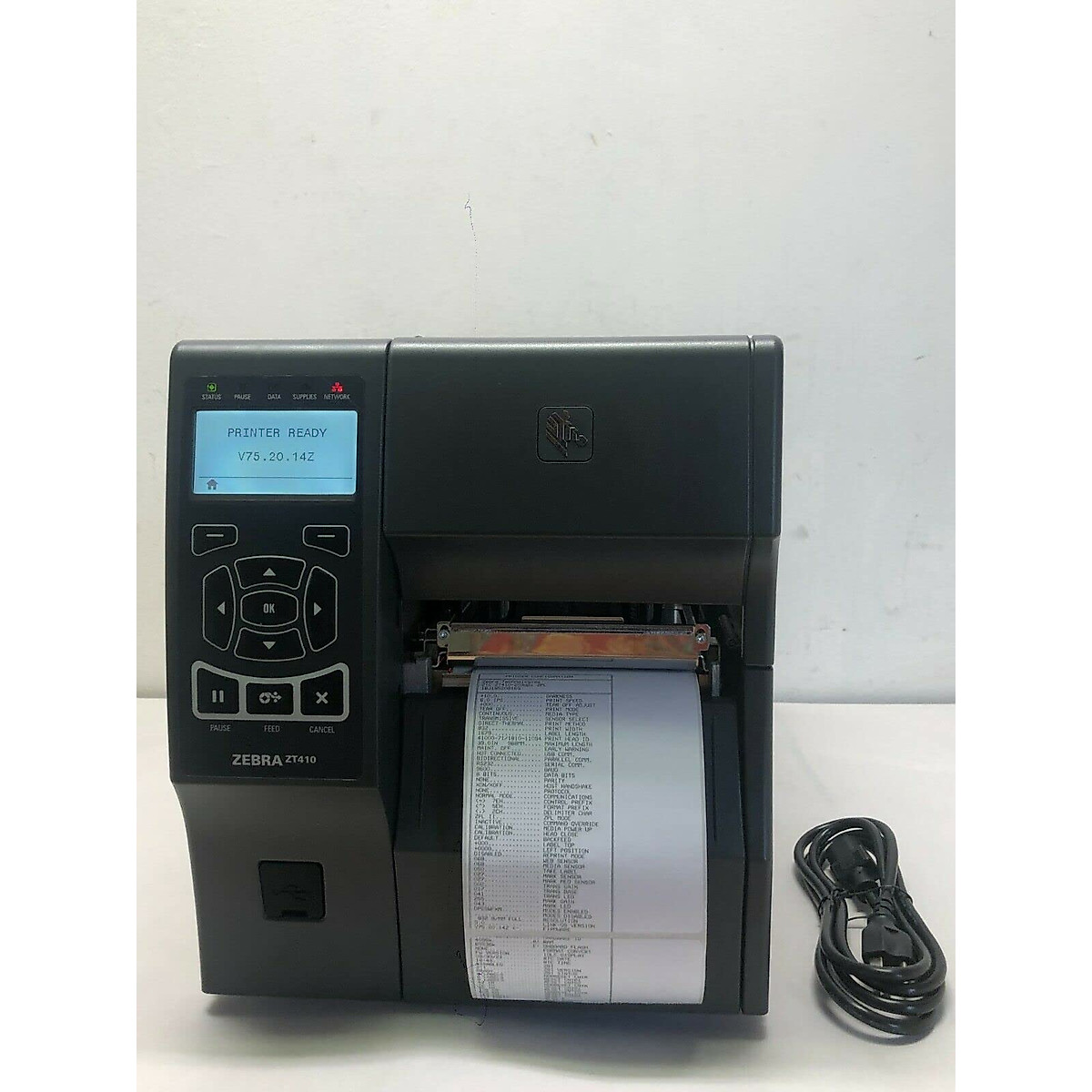 #GD3 Zebra ZT410 ZT41042-T010000Z Ethernet Bluetooth USB Printer W/Print, Cables