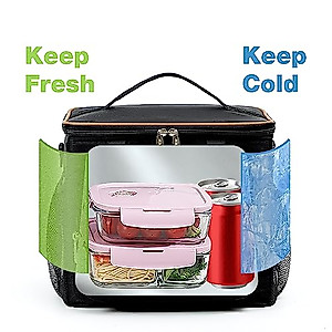 Lekesky Lunch Bag for Men Work Insulated Tactical Lunchbox Heavy Duty Lunch Cooler Bags Adults Office 24-can (15L), Black