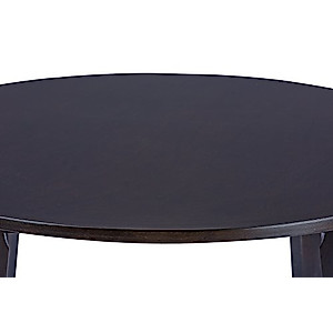 Baxton Studio Debbie Mid-Century Round Dining Table, Dark Brown
