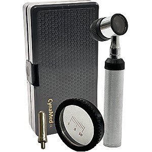 Skin Diagnostic Examination Dermascope Set - with Handle, Head, 10x Magnifying Lens, LED Bulb, & Storage Case