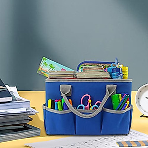 Portable Desktop Tote and Stock Organizer,Craft Storage Tote Bag, Journal Caddy,Office Desk Organizer, for Travel Shopping,Crafts Makeup Paper