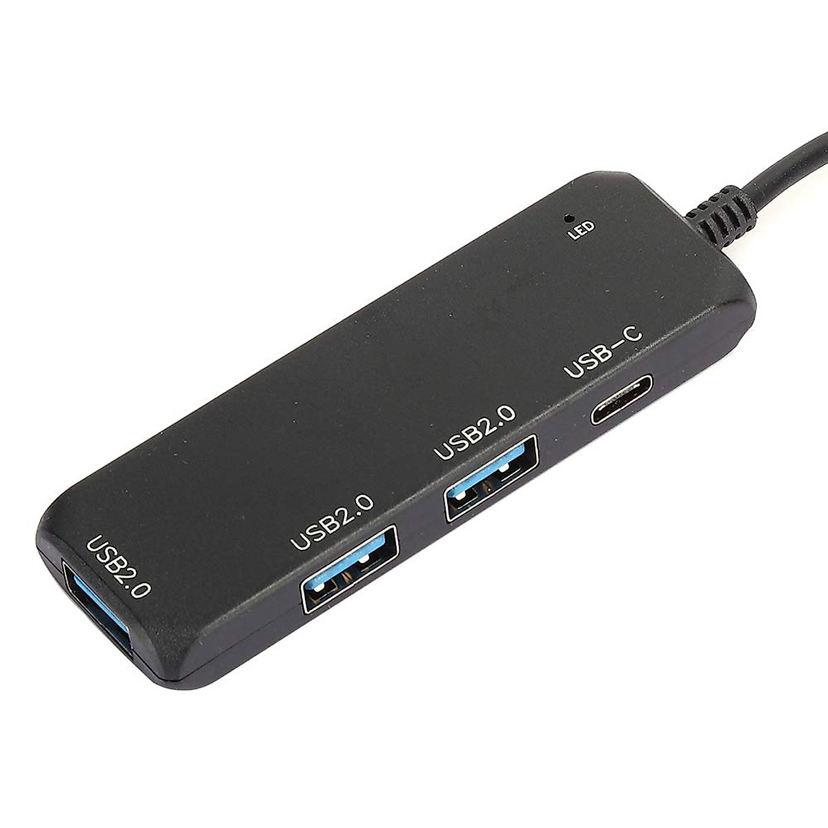 USB C Hub 4-Port Splitter Expansion Cable Adapter Compatible with USB 2.0/1.2/1.0 Supports commonly Used USB Devices Such as Mouse and Keyboard, USB Fan