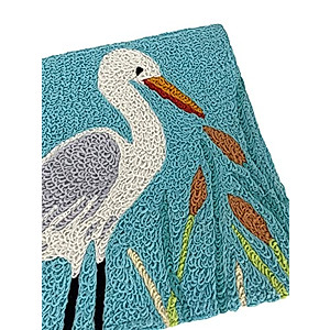 Jellybean Egret Coastal Indoor/Outdoor Machine Washable 21" x 33" Accent Rug