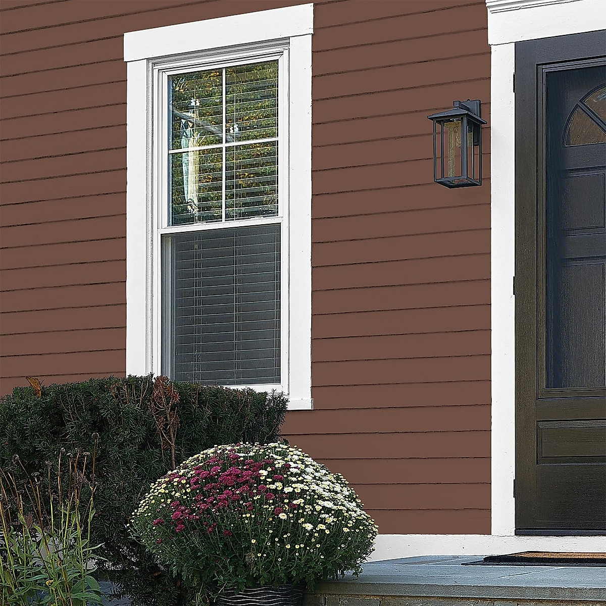 Glidden Total Exterior Paint & Primer All-in-One, Bigfoot/Brown, Flat, 1 Gallon