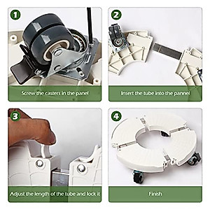 Nefish Plant Stand with Wheels Adjustable 15-21 Inches Plant Caddy with Dual Wheels Heavy Duty Rolling Plant Dolly Cart for Planters Plant Mover for Outdoor Indoor Potted Plant Trash Can Dolly