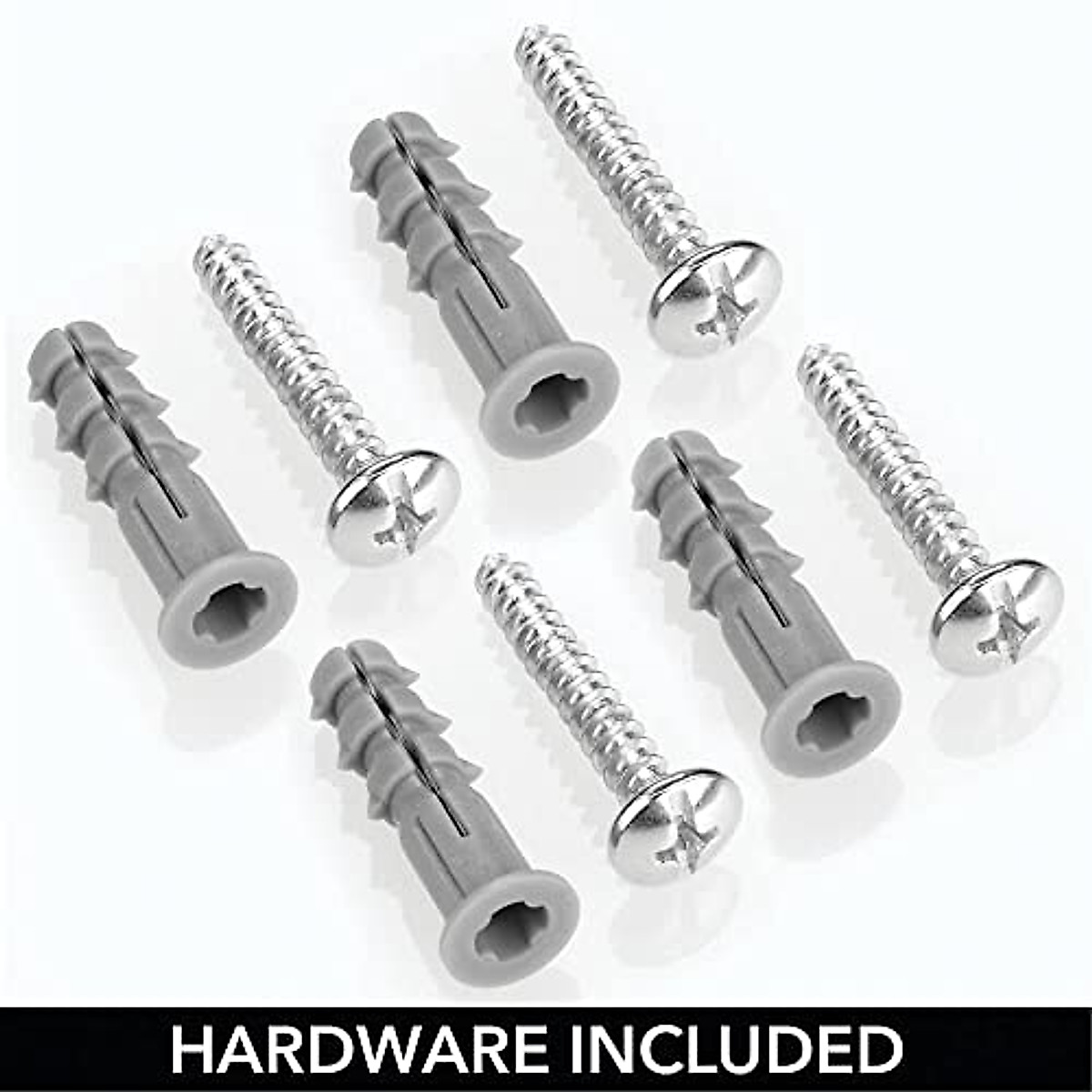 mDesign Wide Metal Wall Mount Decor Storage Organizer Display Shelf - Hang in Bathroom, Kitchen, Entryway, Hallway, Mudroom, Bedroom, Laundry Room - Concerto Collection, 2 Pack - Chrome