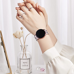 GEAK Floral Compatible with Galaxy Watch 7 Band/Galaxy Watch 6 Band/Galaxy Watc 5 Pro/Watch 6 4 Classic 47mm 43mm 42mm 46mm, 20mm Watch Bands Silicone Replacement for Active 2 Bands Women Men Cat Paw