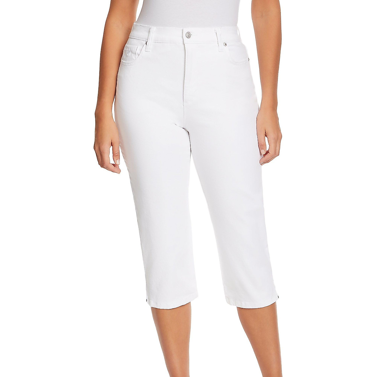 Gloria Vanderbilt Women's Amanda Capri Jean, Vintage White, 12 Regular