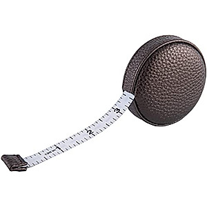 3m/120" Tape Measure Body Measuring Tape for Body Cloth Tape Measure for Sewing Fabric Tailors Medical Measurements Tape Dual Sided Leather Tape Measure Retractable (Dark Brown)