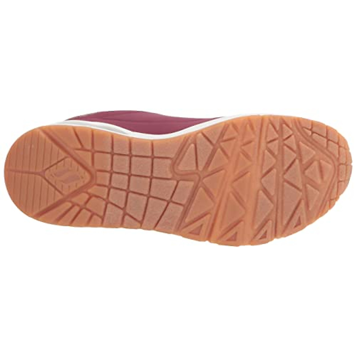 Skechers Women's UNO-Shimmer Away Sneaker, Burgundy, 7.5