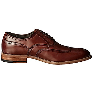 Stacy Adams Men's Dunbar-Wingtip Oxford, Cognac, 10.5 W US