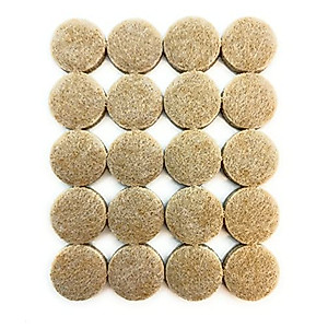 Beige Heavy-Duty Self-Adhesive 3/4 in. Felt Pads (20-Pack)-Everbilt