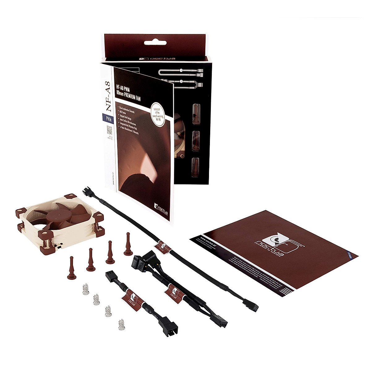 Noctua NF-A8 PWM, Premium Quiet Fan, 4-Pin (80mm, Brown)