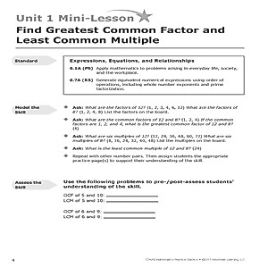 Staar Mathematics Practice Grade 6 II Teacher Resource