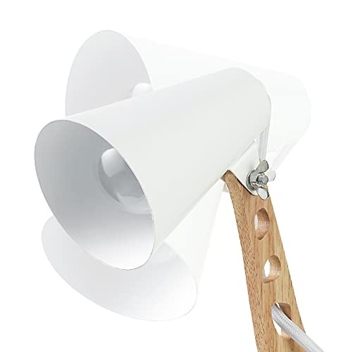 Globe Electric 52210 Gigi Giraffe 11" Wooden Novelty Lamp, White Shade, in-Line On/Off Rocker Switch