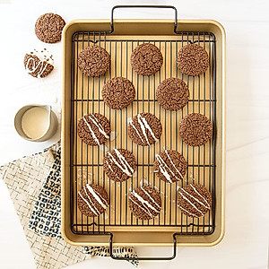 Nordic Ware High-Sided Oven Crisp Baking Tray Nonstick Bakeware, Half Sheet