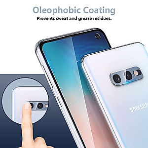 TOCOL [2+2 Pack for Samsung Galaxy S10e, Not for Galaxy S10-2 Pack Tempered Glass Screen Protector + 2 Pack Camera Lens Protector HD Clarity, Bubble-Free, Easy Installation Tray