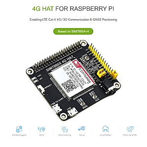 Ingcool 4G/3G/GNSS HAT Module for Raspberry Pi 4B/3B+/3B/2B/Zero/Zero W/Zero WH,Jetson Nano, Based on SIM7600A-H, 4G/GNSS Module Support LTE CAT4 up to 150Mbps for Data Transfer, etc.