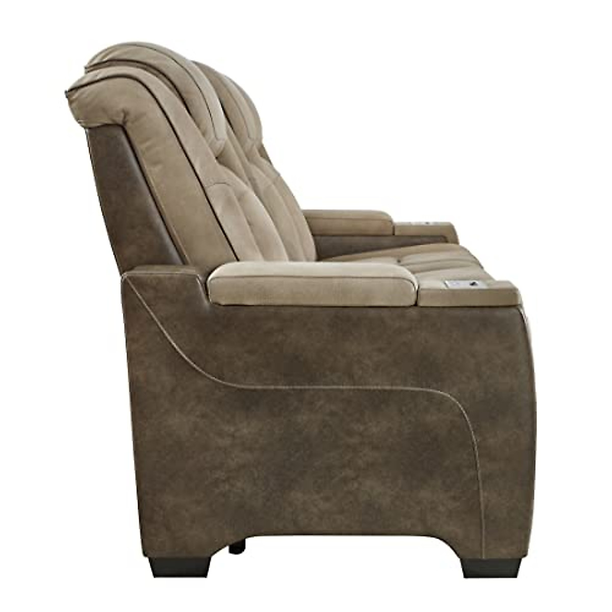 Signature Design by Ashley Next-Gen DuraPella Power Reclining Sofa with Adjustable Headrest, Sand