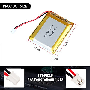YDL 3.7V 2300mAh 104050 Lipo battery Rechargeable Lithium Polymer ion Battery Pack with JST Connector