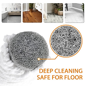 Self Wringing Mop for Floor Cleaning with 2 Reusable Heads, ZUBULUN Easy Squeeze Twist Mop with 51 Inches Long Handle and Top Scouring Pad, Wet Mops for Hardwood, Vinyl, Tile