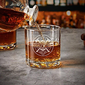 Firefighter Brotherhood Personalized Buckman Whiskey Glass (Custom Product)