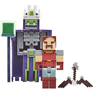 Mattel Minecraft Dungeons 2-Pack of Action Figures with Nameless One & Hal in 5.5-inch Scale, Collectible Set Inspired by The Video Game