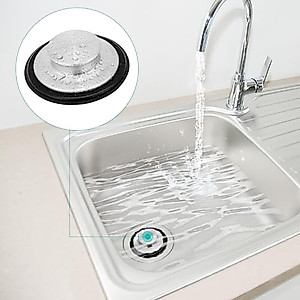 2 PCS Kitchen Sink Drain Strainer and Kitchen Sink Stopper Stainless Steel, Anti-Clogging Garbage Disposal Stopper for Standard 3-1/2 Inch Kitchen Sink Drain