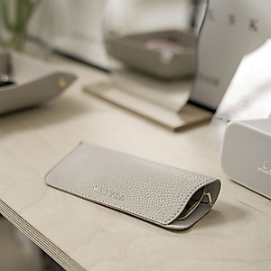 OLETHA Soft Glasses Case Set of 2 - Aesthetic Slim Travel Pouch Compatible with SOJOS Sunglasses, Eyeglass, Reading Glasses - Light Taupe