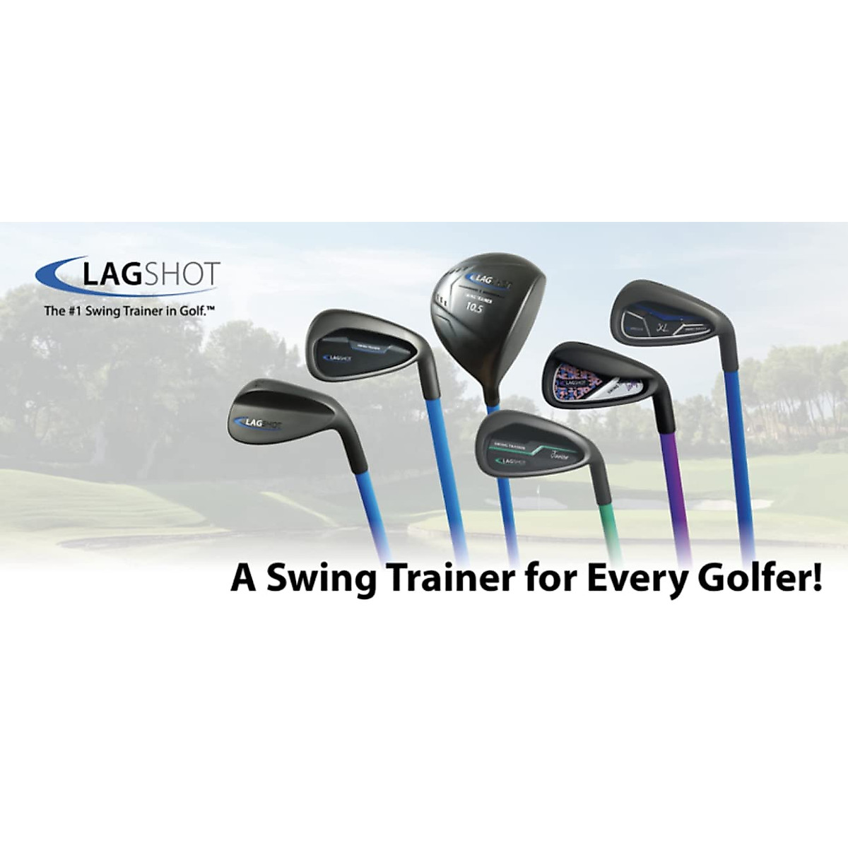 Lag Shot Driver + 7 Iron Combo™ (Right Handed) - Golf Swing Trainer Aid, Golf Digest's Editors' “Best Swing Trainer” of The Year! #1 Golf Training Aid of 2022, Free Video Series with PGA Teacher!