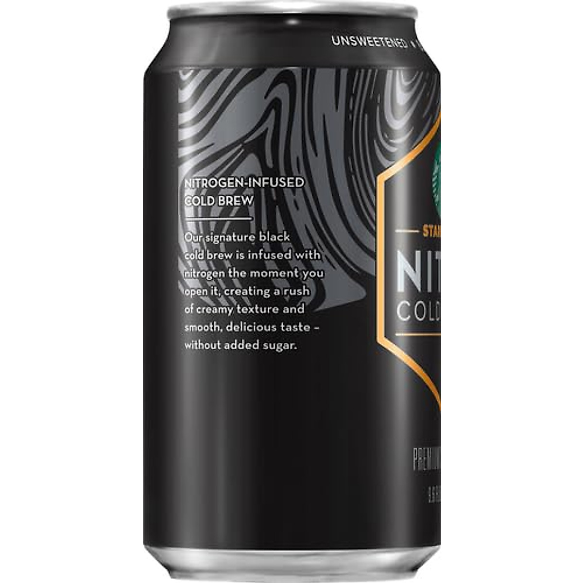 Starbucks Nitro Cold Brew Coffee, Black Unsweetened, 9.6oz Can