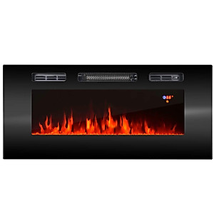 MEBLE FURNITURE & RUGS Boston 01 Electric Fireplace Modern 79" TV Stand