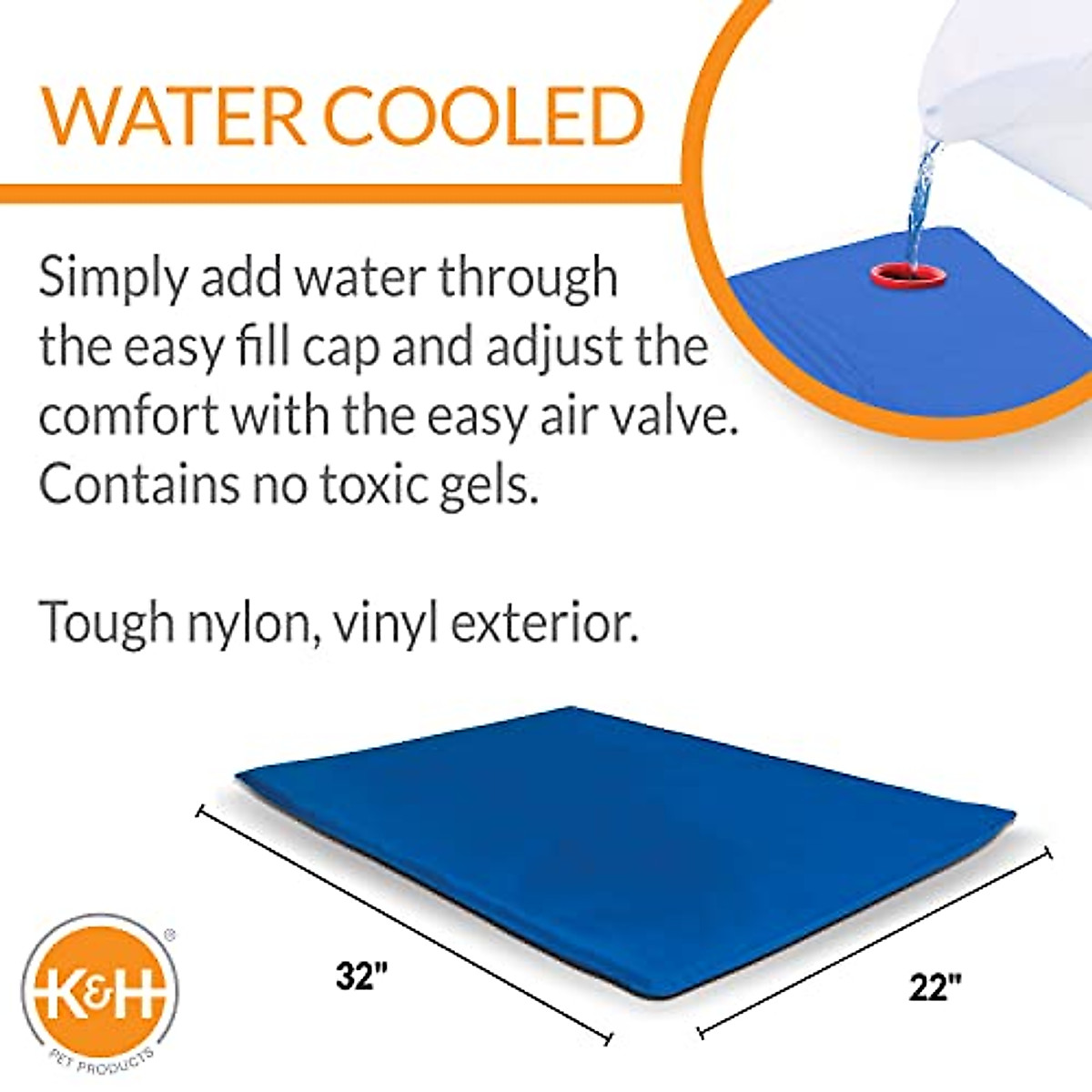 K&H Pet Products Cooler Dog Combo Cool Bed III Medium and Freezable Coolin' Bowl 96 Ounce