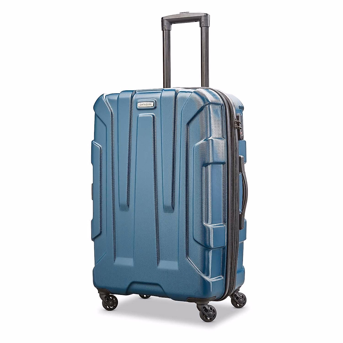 Samsonite Centric Hardside Expandable Luggage with Spinner Wheels, Teal, Checked-Medium 24-Inch