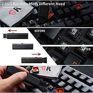 Griarrac Mechanical Keyboard O Ring Switch Dampener with Keycap Puller Remover Brush Accessory Bag, for Cherry MX Kailh Box Gateron 40A-L (150pcs)
