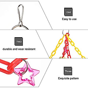 POPETPOP Straw Rope Parrot Swing Perch Birds Flying Trapeze Toy Parakeets Molar Toys Parrot Macaw Training Toys Parakeets Biting Plaything Hanging Toy