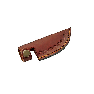 Szco Supplies 7.25” Small Upsweep Drop-Point Outback Pakkawood Handle Skinning Knife with Sheath,Brown