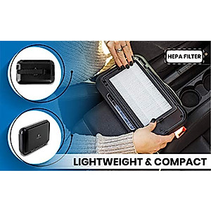 Medify MA-CAR Air Purifier with H13 HEPA filter - a higher grade of HEPA | Car Purifier | 99.9% Removal in a Modern Design | Black