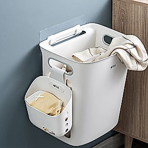 Wuluwala Plastic Hanging Shower Basket, Bath Shower Connecting Organizer Storage Basket with Hook for Bathroom Kitchen Pantry Bathroom Dorm Room