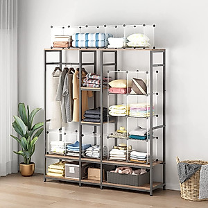 Aeitc Closet Organizer Add Wire Panels Cube Storage Organizer Protable Closet Storage Shelves Cubby Shelving Bookshelf Cube Organizer Storage Cubes, 16 Cubes, White