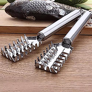 Fish Scaler,Stainless Steel Brush Fish Scaler Remover Easily Remove Fish Scales,Cleaning Brush Scraper Kitchen Tool