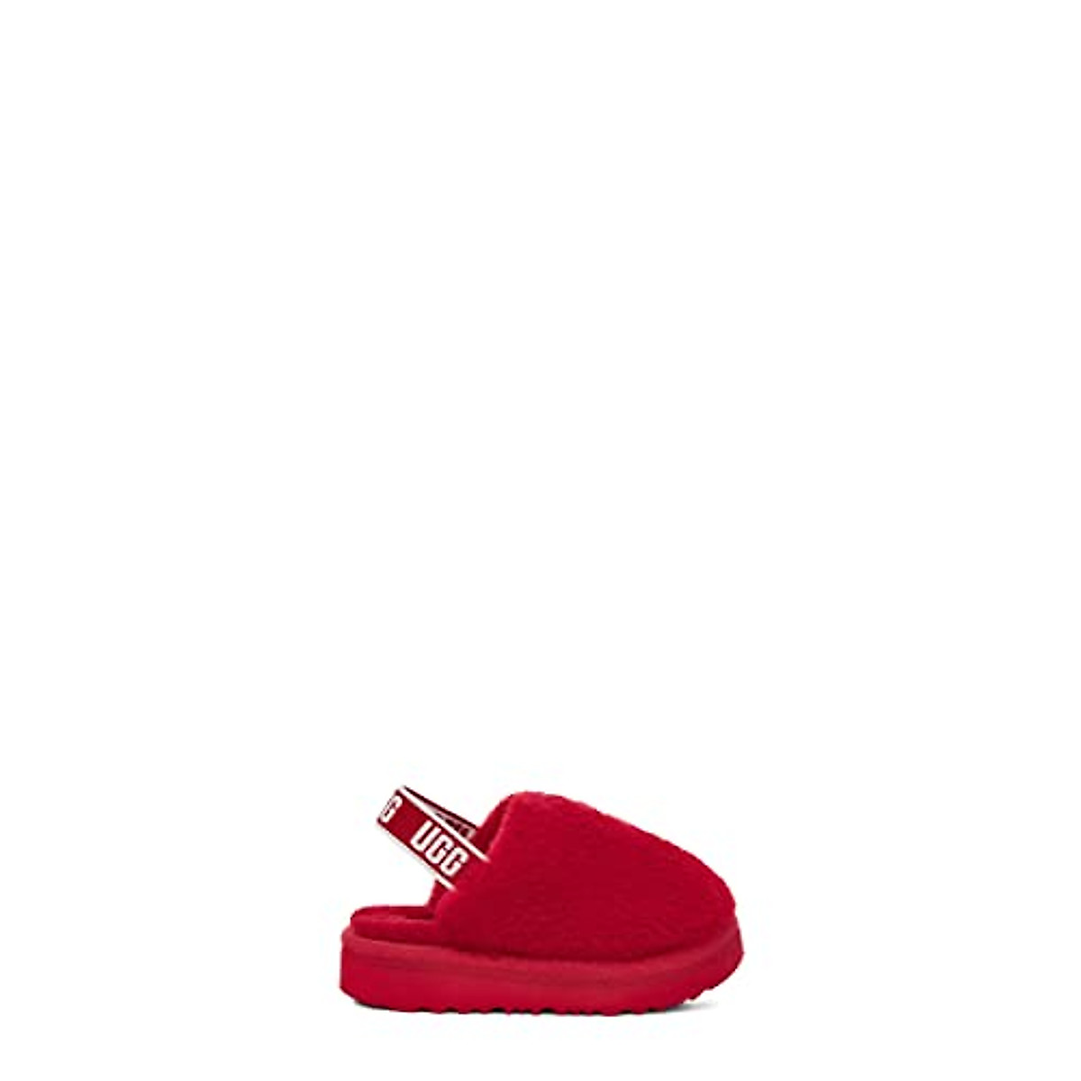 UGG Girls T Fluff Yeah Clog Slipper, Samba RED, 12 Little Kid