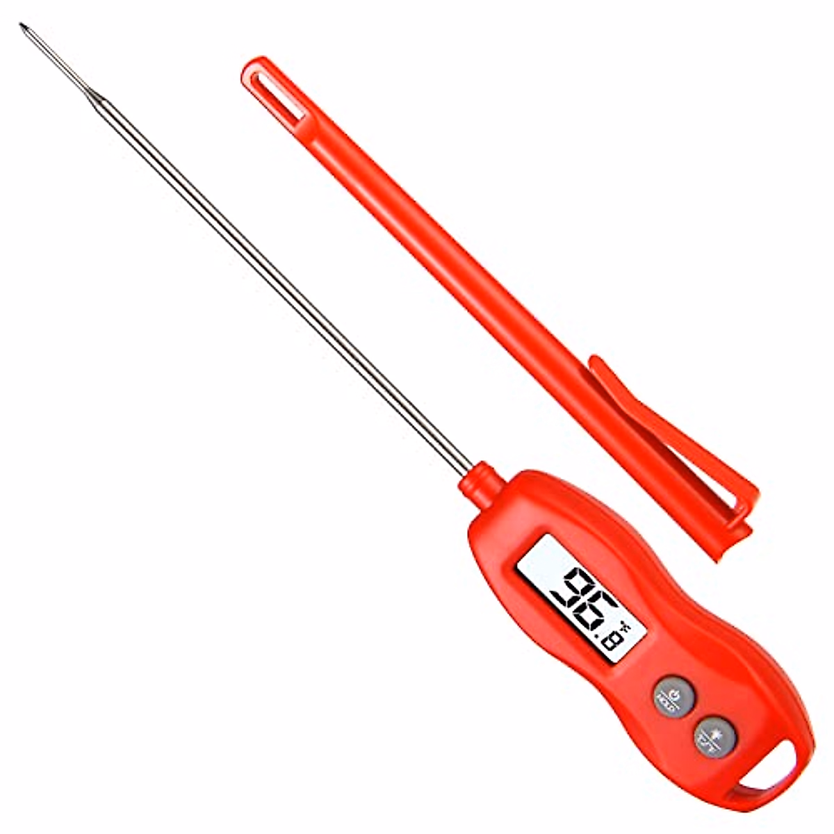 Digital Kitchen Food Meat Thermometer - AIMILAR AY6001-R1 Instant Read Cooking Meat Thermometers for Cooking and Grilling with Backlight Waterproof Magnetic for Grill Oven BBQ Smoker Turkey Water