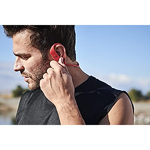 JBL ENDURANCE JUMP- Wireless heaphones, bluetooth sport earphones with microphone, Waterproof, up to 8 hours battery, charging case and quick charge (Red)