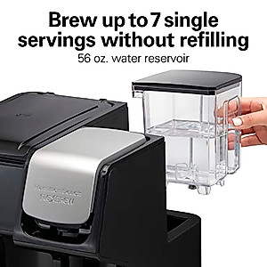 Hamilton Beach 49911 FlexBrew Trio 2-Way Coffee Maker, Single Serve & Full 12c Carafe, Black, FastBrew, Removable Reservoir, Alexa Enable