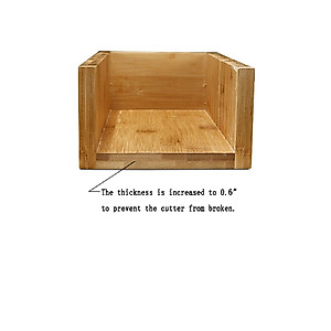 Soap Cutting Tool Set Wooden Loaf Cutter Mold + 2 Pcs Straight Wavy Stainless Steel Cutter Slicer