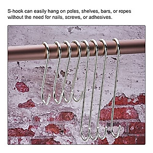 uxcell S Hanging Hooks, 12inch/300mm Extra Long Steel Hanger, Indoor Outdoor Uses for Garden, Bathroom, Closet, Workshop, Kitchen, Silver Tone, 2Pcs