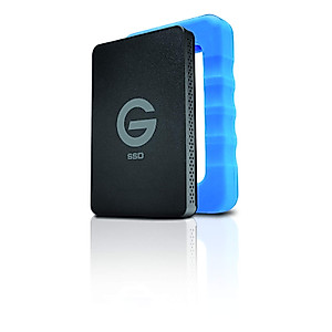 G-Technology 1TB G-DRIVE ev RaW SSD Portable External Storage with Removable Protective Rubber Bumper - USB 3.0 - 0G04759-1