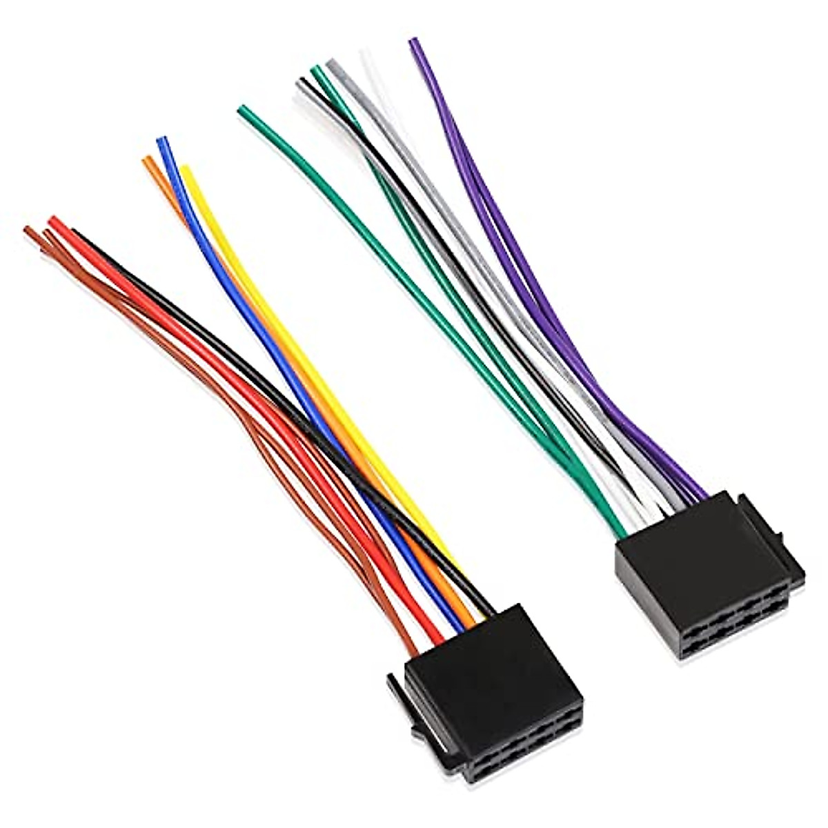 Universal ISO Car Radio Stereo Wiring Harness Adapter, Car Audio Video Wire Cable Power Speaker Connector